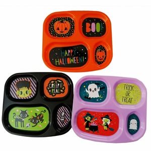 Bullseye Playground | Holiday | Halloween Divided Plate Black Cat ...